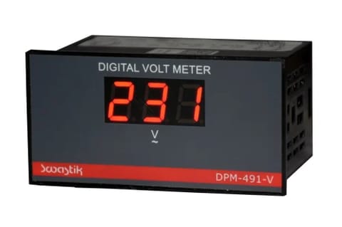 Swastik Digital Panel DC Volt Meter, DPM 491 V DC